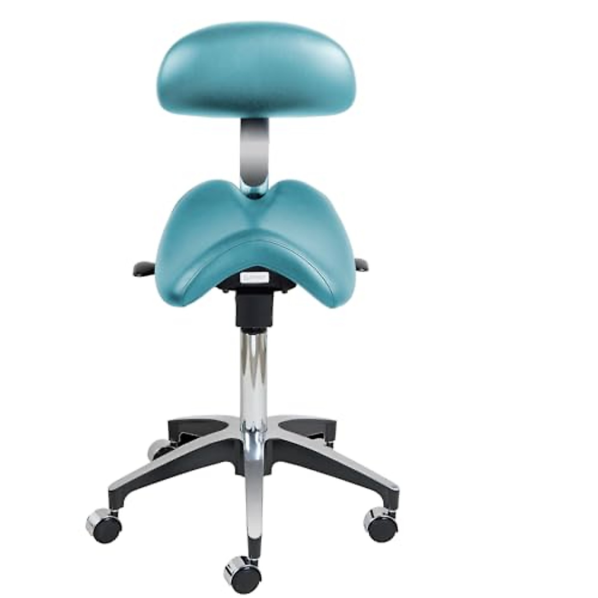 AmeriCan Goods Professional Rimostool Deluxe Sleek Saddle Series Dental Rolling Saddle Seat Cusion Chair for Doctor's Office (Cobalt)