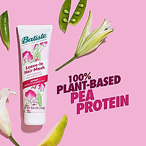 Batiste Heat Protectant For Hair & Leave In Conditioner Hair Mask, Smooth Formula, Hair Conditioner for Dry or Wet Hair, Infused with vitamin E for Enhancing Haircare, 4.3oz.