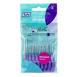 TePe Interdental Brushes 1.1mm Purple - 1 Packets of 8 (8 Brushes) by TePe