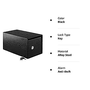 Mountable Cash Drop Box with Tamper-Proof Slot. Great as a Key Depository Or Deposit Safe for Hotels, Apartments Or Retail. Highly Secure Thick Steel and Key Lock! Pre-Drilled for Easy Wall Mounting!