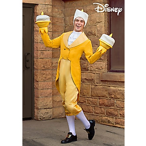 Fun Costumes Disneys Beauty and the Beast Lumiere Costume for Men, Be Our Guest Candlestick Charmer Outfit Medium