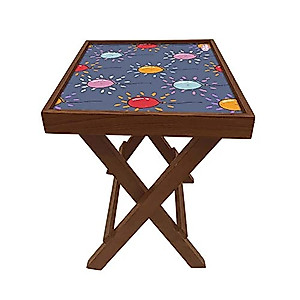 TYAGI-Export 16.75 inches Folding Table Small Laptop Desk Writing Computer Desk for Home Office, No-Assembly Study Office Desk Foldable Table for Small Spaces