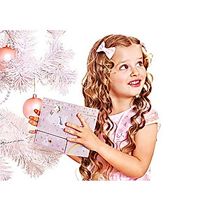 Musical Jewelry Box for Little Girls with 3 Drawers and Jewelry Set with Spinning Unicorn and Rainbow Butterfly Design - Over the Waves Tune Pink