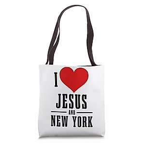 New York I Love Jesus And New York City NY NYC Christian Tote Bag