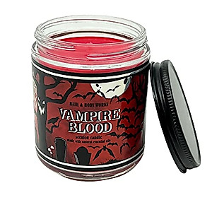 Bath & Body Works 1-Wick Candle w/Essential Oils - 7 oz -Halloween Scent (Vampire Blood) Label Artwork Varies
