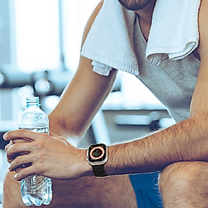 Ultra Band Designed for Apple Watch Band for Apple Watch Ultra2/Apple Watch Ultra 49mm, Sport Silicone Replacement Strap for iWatch Series 9/8/SE2/7/6/SE/5/4/3/2/1 45mm/44mm/42mm