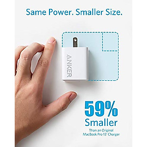 USB C Charger, Anker 65W PIQ 3.0 PPS Compact Fast Charger Adapter with 6 ft USB-C to USB-C Cable, PowerPort III Pod Lite, for MacBook Pro/Air, Galaxy S21/S10, Dell XPS 13, Note 10, iPhone and More