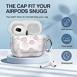 Valkit Airpods 3 Case 2021 Flowers Cute Airpods 3rd Generation Case Cover Clear Soft TPU Flexible Apple Airpods 3 Charging Case with Keychain for Women Girls (Sunflower)