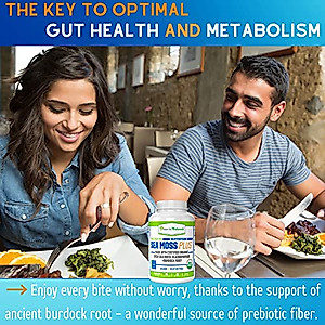 Power By Naturals USDA Organic Sea Moss Plus Bladderwrack and Burdock Root Capsules for Gut Health, Immune Support & Thyroid Supplement (Pure, No Fillers, Wildcrafted Irish SeaMoss Pills) 60Ct.