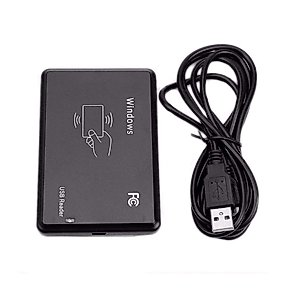 HiLetgo 125Khz EM4100 USB RFID ID Card Reader Swipe Card Reader Plug and Play with Cable First 10 Digit (Only Read 125kHz ID Card, See Product Pictures)