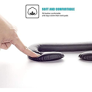 KIWI design VR Face Cover Cushion for HTC Vive, Foam Pad Eye Pad Replacement for HTC Vive 2 Packs 12mm 6mm with Lens Cleaning Kit