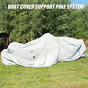 4 Pcs Boat Cover Support Pole, Black Adjustable Boat Cover Support System, Height 12''-54'', ABS Plastic Pole Jon Boat Accessories for Supporting Fishing Bass Pontoon Boat Trailer Cover