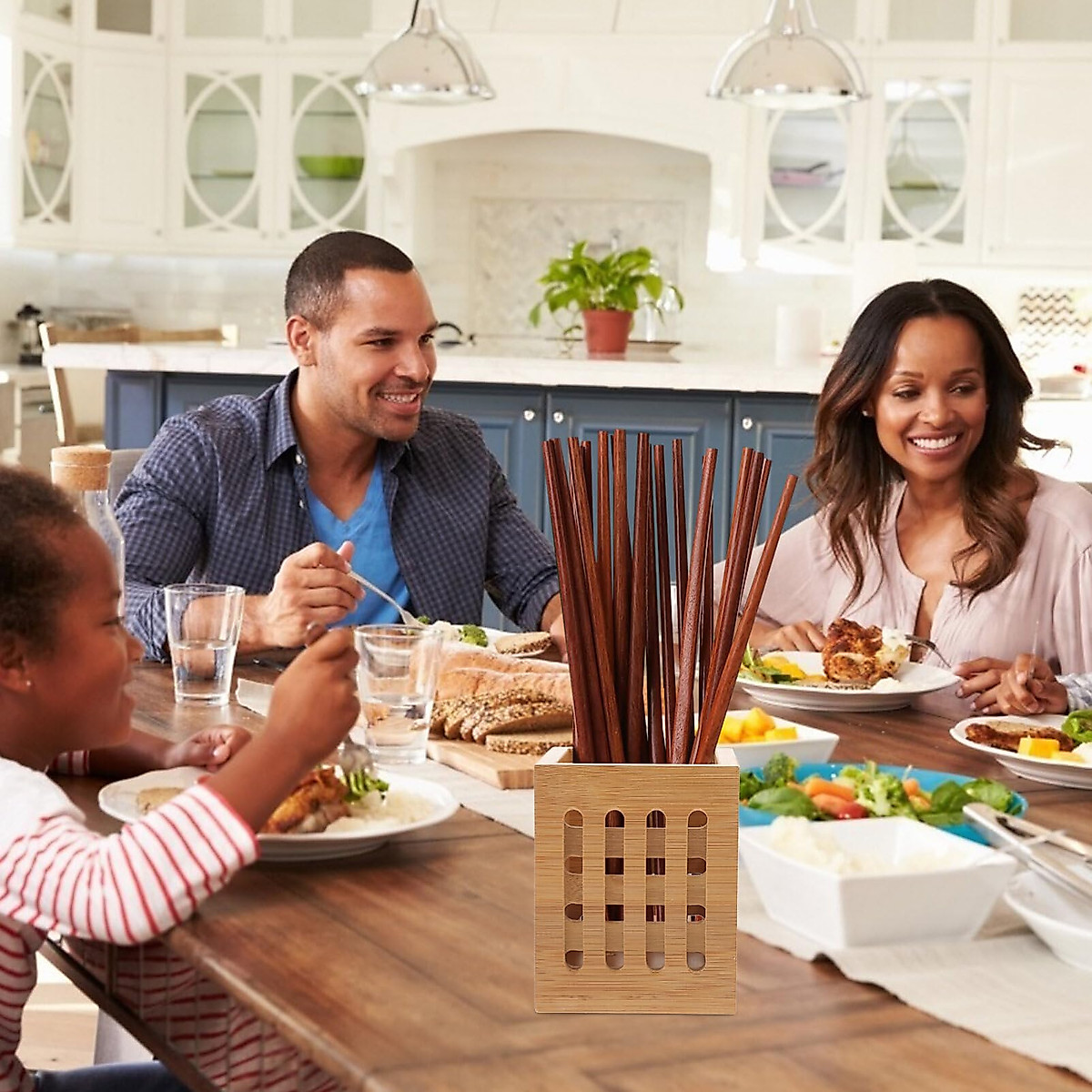 Cabilock Dishes Drying Rack Korean Chopsticks Cutlery Drying Holder Basket Wooden Bamboo Chopsticks Holder Tableware Drainer Cutlery Storage Organizer Caddy Utensil Drying Rack Korean Chopsticks