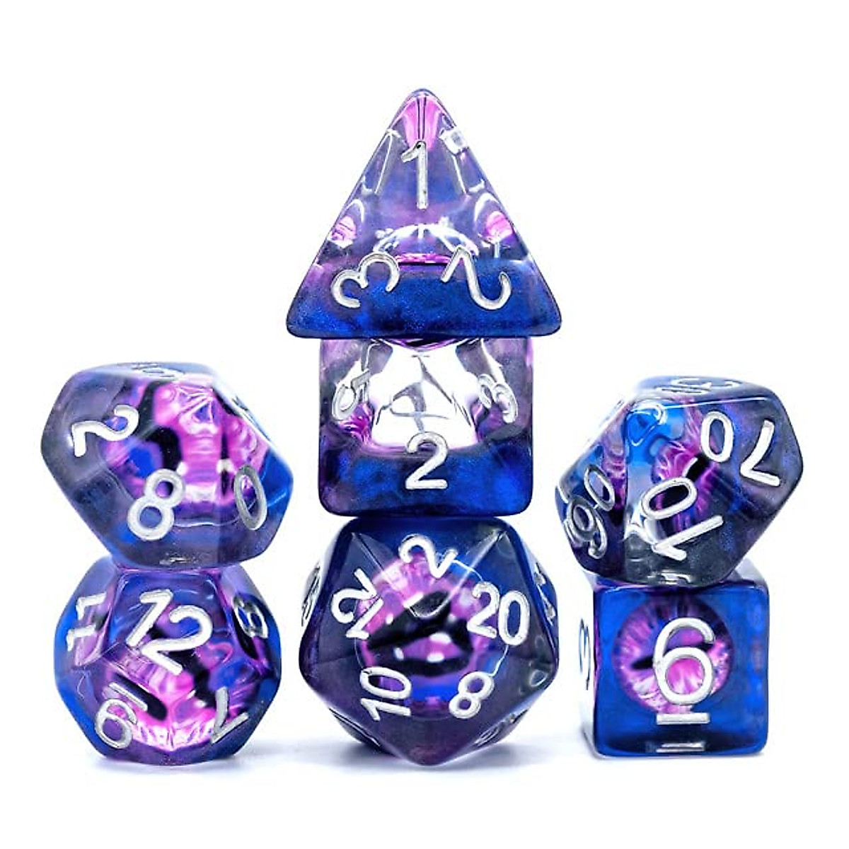 Purple Dragon Eye DND Resin Dice Set for Dungeons and Dragons, D&D, D20, D and D, Polyhedral Resin Dice, Dungeons and Dragons Gifts, Accessories