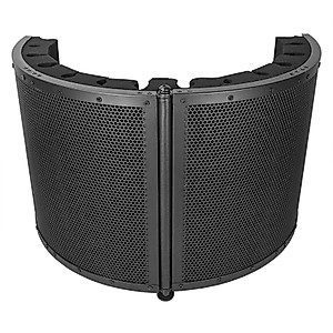 Rockville Large Studio Mic Isolation Shield Vocal Recording Booth (ROCKSHIELD 4)