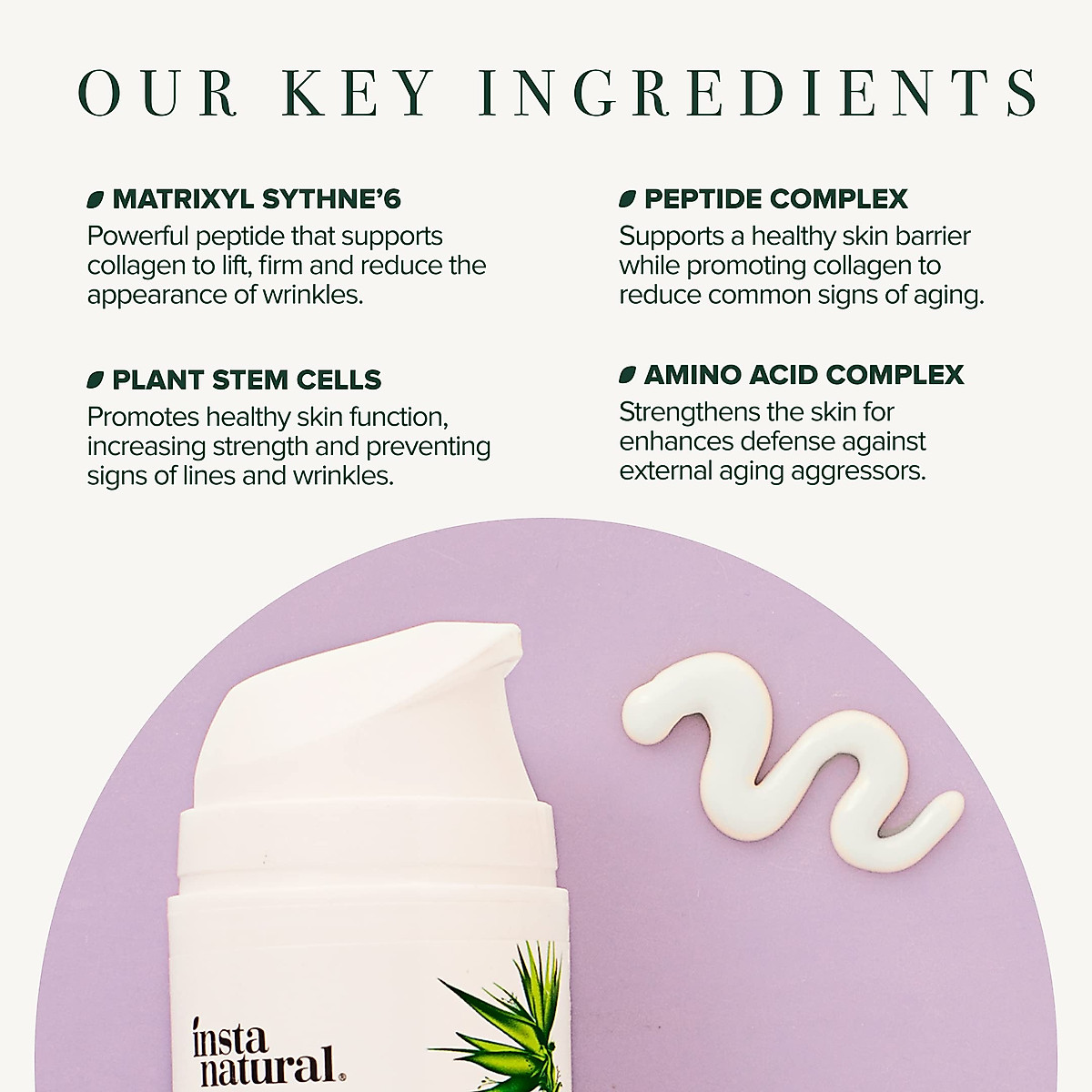 InstaNatural Youth Express Eye Gel, Natural Anti Aging Eye Cream, with Jojoba Oil, Amino Acids and Peptides, Hydrating & Brightening Under Eye Cream for Dark Circles, Softens Lines & Wrinkles