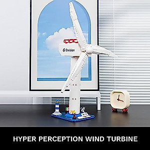 BRICKKK PANTASY Windmill Wind Power Building Bricks Set, Creator Expert Envision Wind Turbine STEM Building Kit,Creative Home Décor or Office, Great Gift Idea for Adults and Teens
