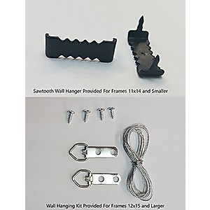 7x11 Contemporary Black Wood Picture Frame - UV Acrylic, Foam Board Backing, & Hanging Hardware Included!