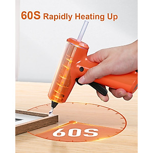 akolik 50W Mini Hot Glue Gun, Anti-Drip Fast Preheating Mini Glue Gun Kit with 30 PCS Glue Sticks for DIY, Arts & Craft, Home Repairs, and Decorations 50W