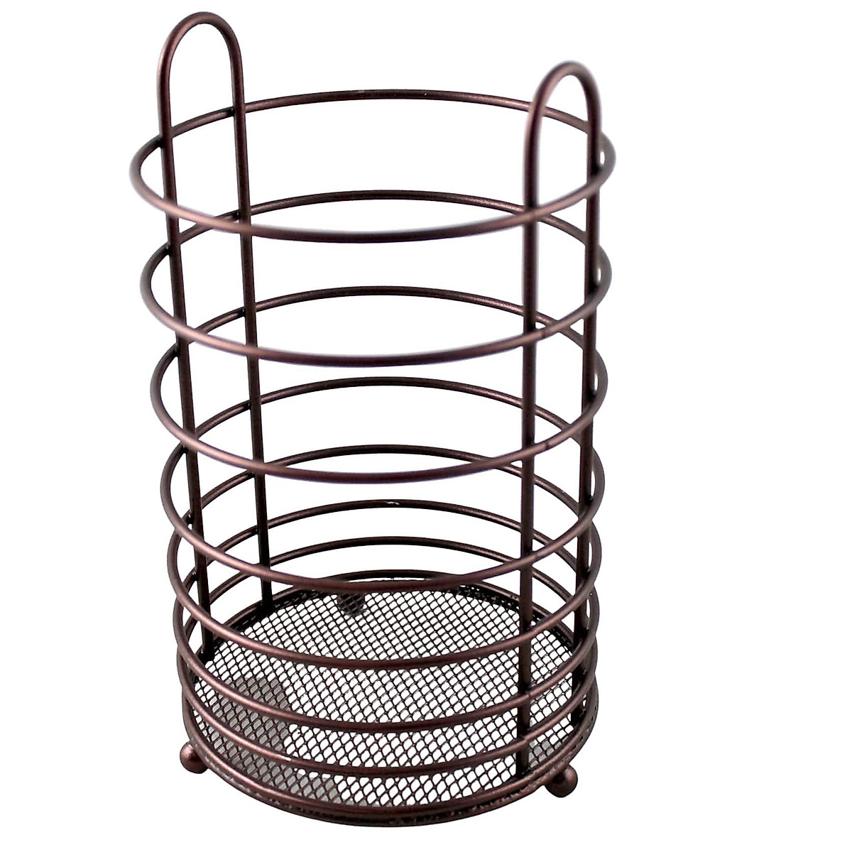 Dependable Industries inc. Essentials Kitchen Cutlery Holder Utensil Caddy Mesh Bottom (Bronze)