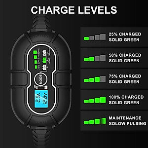 Allto Solar Intelligent 10A MPPT Solar Charge Controller,10 Amp 12 Volt Solar Panel Regulator with Digital LCD Display + Temp Sensor + Charging Level for 12 Volt Wet Gel AGM Lithium LiFePO4 Battery
