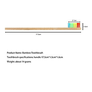 5pcs Lot Natural Bamboo Toothbrush Biodegradable Toothbrush with Soft Fibre Made with Rainbow Nylon Infused Bristles in Recycled Packing