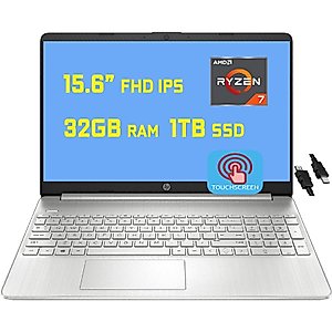 Flagship 2021 HP Pavilion 15 Business Laptop Computer 15.6” FHD 1080P IPS Touchscreen AMD 8-Core Ryzen 7 4700U (Beats i7-10710U) 32GB RAM 1TB SSD USB-C WiFi Win10 (Renewed)