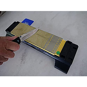 Diamond Machining Technology (DMT) 8-in. DuoSharp Plus Bench Stone Whetstone Extra Fine/Fine Grit Diamond Sharpening Stone with Base (WM8EF-WB)