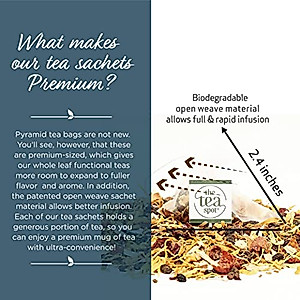 The Tea Spot Organic Immunity Tea with Natural Vitamin C for Immune Support & Sore Throat | Blend of Adaptogens, Elderberry, Orange Peel, Ginger, Basil, Lemon Peel & Valerian Root | Caffeine-Free 15 Tea Bags