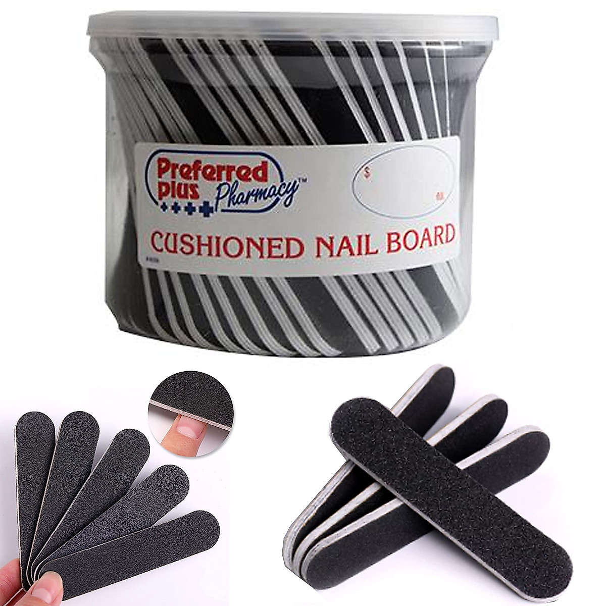 120 Ct Professional Nail Files Emery Board 4.5" Double Sided Bulk