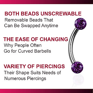 bodyjewellery 2pcs 16g 8mm Curve Piercing Titanium G23 Rook Tragus Lip Conch Cartilage Stud Helix Eyebrow Bar Ring Earrings Ferido B2B2CR