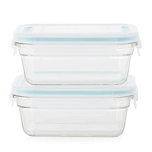 GLASSLOCK 24 Piece Oven Microwave Safe Glass Food Storage Containers Set w/Lids