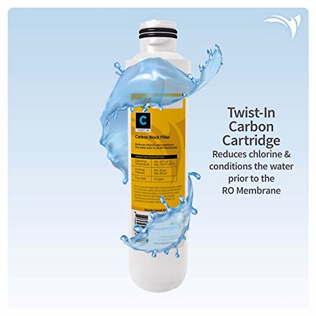 AQUATICLIFE Twist-In Sediment Filter, Carbon Block Filter and Deionization Filter Replacement Cartridges for RO/DI Reverse Osmosis Water Filtration System, Value Pack