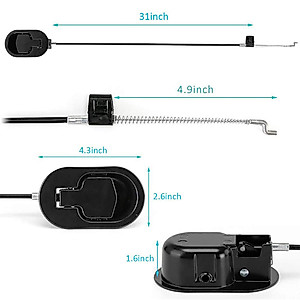ttmagic Metal Recliner Handle Replacement Parts with Cable, Couch Release Lever Pull Handle, Fits Ashley and Most Recliner Sofa Brand, Exposed Cable Length 4.9inch