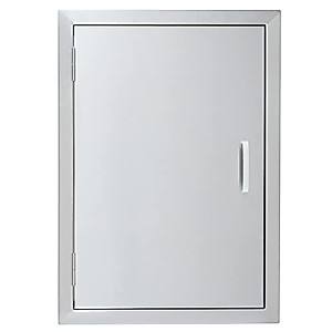CO-Z Outdoor Kitchen Doors, 17"W x 24"H Weatherproof 304 Stainless Steel Built in Single Access Doors for Outside Kitchen Commercial Grilling BBQ Island Barbeque Station Storage Cabinet Door