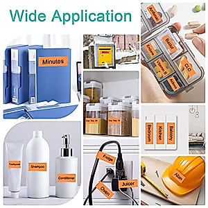 NineLeaf 6 Pack Compatible for Brother P-Touch TZe-B41 TZ-B41 Black on Fluo Orange Label Tape 18mm 0.7 inch 3/4'' Laminated TZe TZ Tape for PT-530 540 550 580C 7500 Label Maker