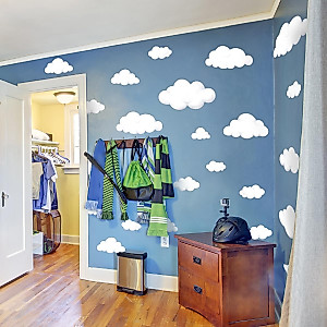 Watercolor Clouds Wall Decals - Boho Cloud Wall Stickers for Baby Boys or Girls Room Decor, Cloud Wall Stickers Removable，Cloud Wall Nursery Playroom Decor.