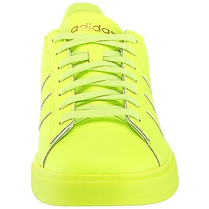 adidas Women's Grant Court 2.0 Sneaker, Lucid Lemon/Lucid Lemon/Gold Metallic, 7