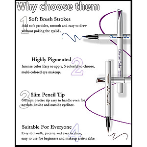 Lysdefeu Black Matte Liquid Eyeliner Pencil, Waterproof, Pigmented, Smudge-proof, Long Lasting, 24H Colors, Ideal for All Eye Shapes for Women