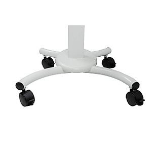 Rolling Medical Workstation – CTA Height Adjustable Mobile Secure Medical Workstation Cart for iPad 10th Gen 10.9" - iPad 7/8/9 Gen 10.2”- iPad Pro 11” - iPad Air 4 - Galaxy Tab S3 - White (QPAD-HRSW)