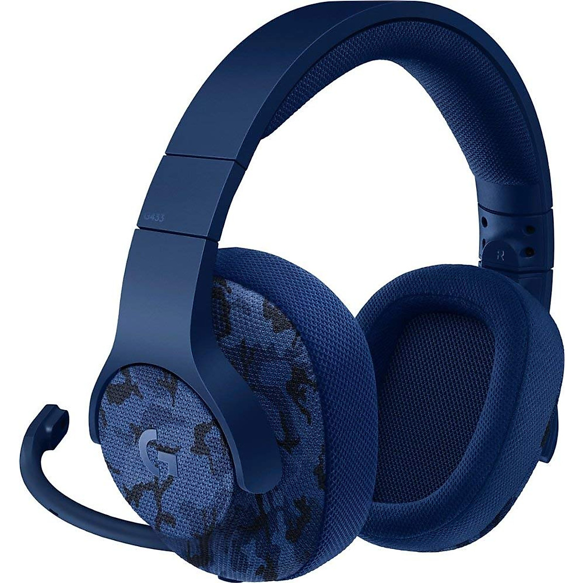Logitech G433 7.1 Wired Gaming Headset with DTS Headphone: X 7.1 Surround for PC, PS4, Pro, Xbox One, S, Nintendo Switch – Camo Blue