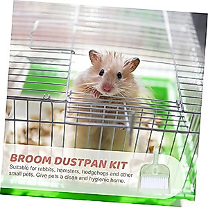 PLAFOPE 6 Sets Pet Broom Compact Dustpan and Brush Mini Broom Dustpan Desktop Garbage Shovel Tiny House Kits Mini Broom and Dustpan Mini Hand Broom Tiny Cleaning Broom Desk Broom and Pp