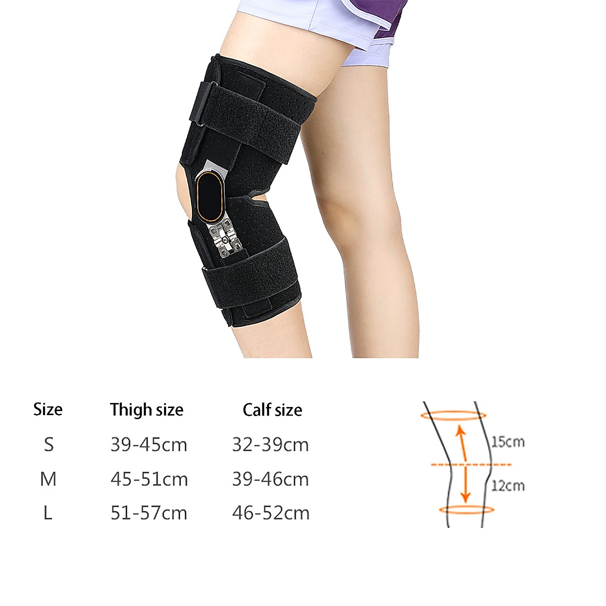 WILLQ Hinged Knee Brace ROM Adjustable Medical Orthopedic Support Stabilizer After Surgery for Arthritis Acl Pcl Meniscus Tear Osteoarthritis PCL Injury for Recovery Stabilization,Left,Small