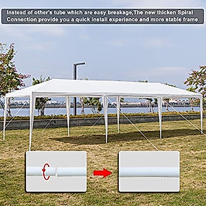 Teekland 10'x30' Outdoor Canopy Party Wedding Tent,Sunshade Shelter,Outdoor Gazebo Pavilion with 8 Removable Sidewalls Upgraded Thicken Steel Tube (10' x 30' / 8 Removable Sidewalls-1)