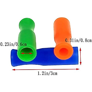 100pcs Straw Tips Reusable Silicone Straws Tips for Metal Straws Several Colors Food Grade Straws Tips Covers Individually Wrapped Silicone Tips Fits for Regular 1/4 Inch Wide Stainless Steel Straws