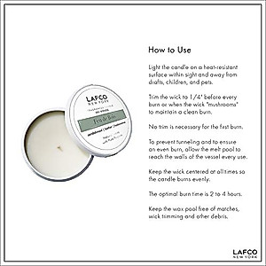 LAFCO NEW YORK – Travel Sized Scented Candle in Ski House Feu de Bois with Hints of Sandalwood, Leather Accord and Frankincense (4 oz.)