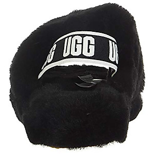 UGG Kids' Fluff Yeah Slide Slipper, Black, 4
