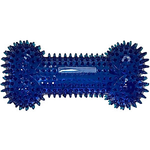 PetSport 7.5" Gorilla Spiky Squeaker Bone Dog Toy - Large | Vanilla Scented Super Durable TPR Rubber That Floats | Helps Maintain Dental Health for Your Pet, Colors Will Vary