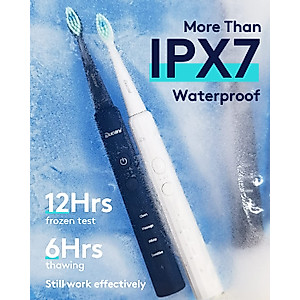 Ducard V7 Pro Electric Toothbrush for Adults- Rechargeable Toothbrush 12 Modes & 9 Brush Heads - 3 Hr Charge Last 60 Days Ultra Sonic Toothbrush for Adults (Navy Blue), (DY-152)