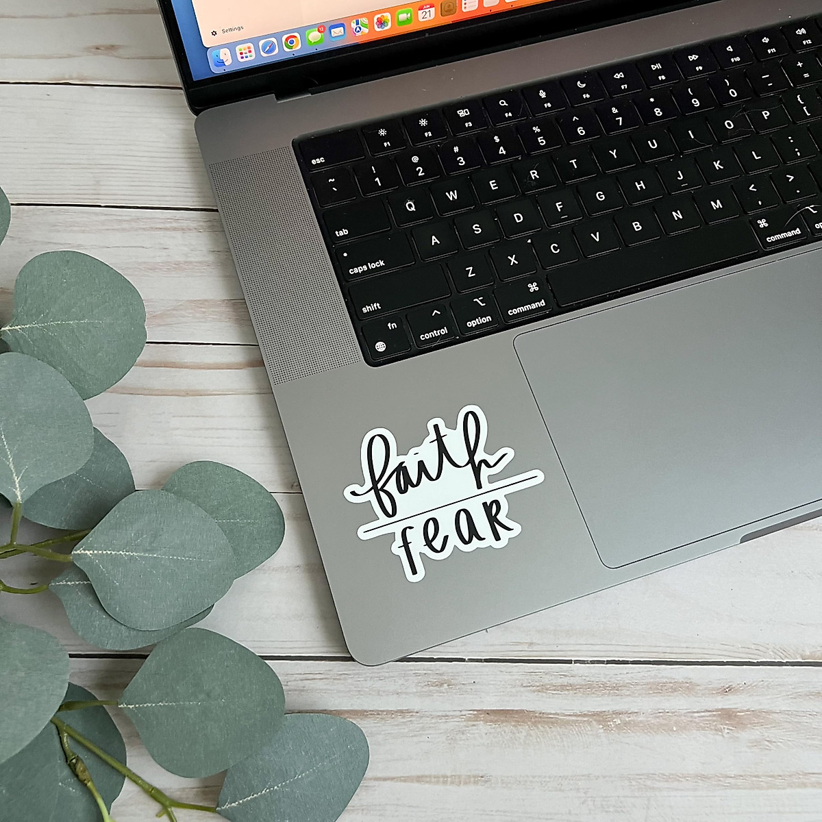 Swaygirls Christian sticker | Faith greater than fear sticker | Faith over fear decal | Christian stickers about Jesus, God, Bible verse quotes, scripture